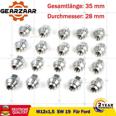 20 Radmuttern Kegelbund Für Ford Alu Felgen M12x1,5 Mutter Mondeo SW19 ...