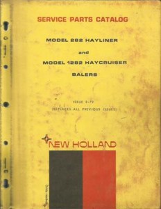 New Holland 1282 Hayliner Baler Manual