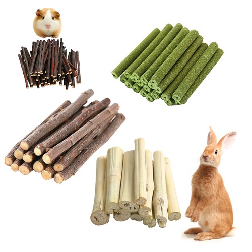 Hamster Chew Toys Natural Sweet Bamboo Chewing Sticks Food Treats for ...