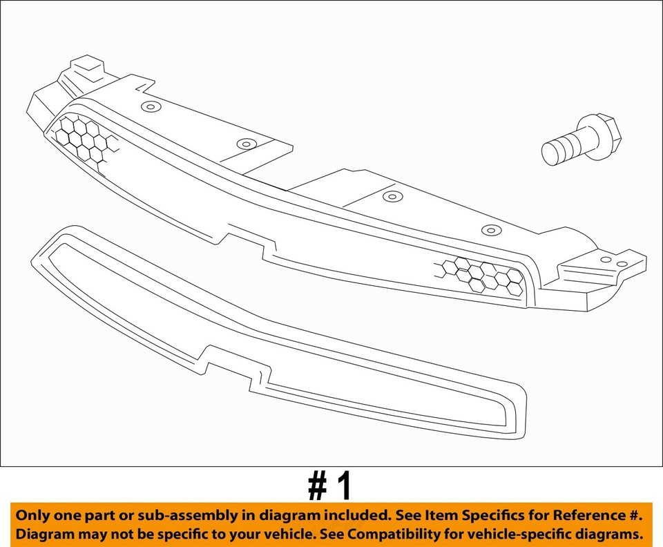 GM OEM 11-14 Cruze Front Bumper Grille Grille Components-Upper Grille ...