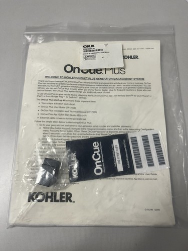 Kohler Generator Controller OnCue Plus GM81385-KA1/ RDC2 Guide/Manual ...