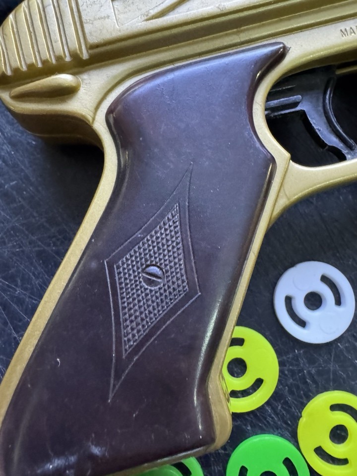 Vintage Rayline Ray Line Star Trek Tracer Gun Set Blue Gold W/ Discs ...