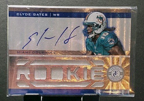 2012 Totally Certified #209 Clyde Gates RC DOLPHINS Auto Relic(#150/499 ...