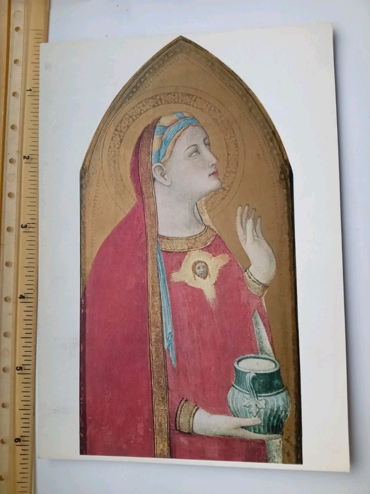 Vintage ART Drawing Painting Postcard Ambrogio Lorenzetti La Maddalena ...