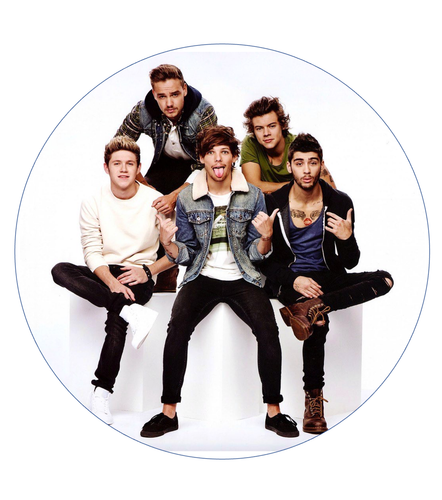 1- One direction edible wafer paper round cake topper, Choose size | eBay