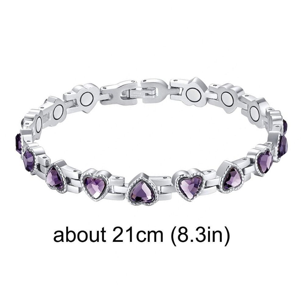 Heart-shaped Rhinestones Menopause Reliving Bracelet Health Bracelets ...