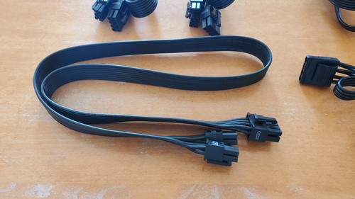 NEW Seasonic Badge Modular Cable Kit 2 SATA 1 Molex 2 PCIe (6+2) 1 CPU ...