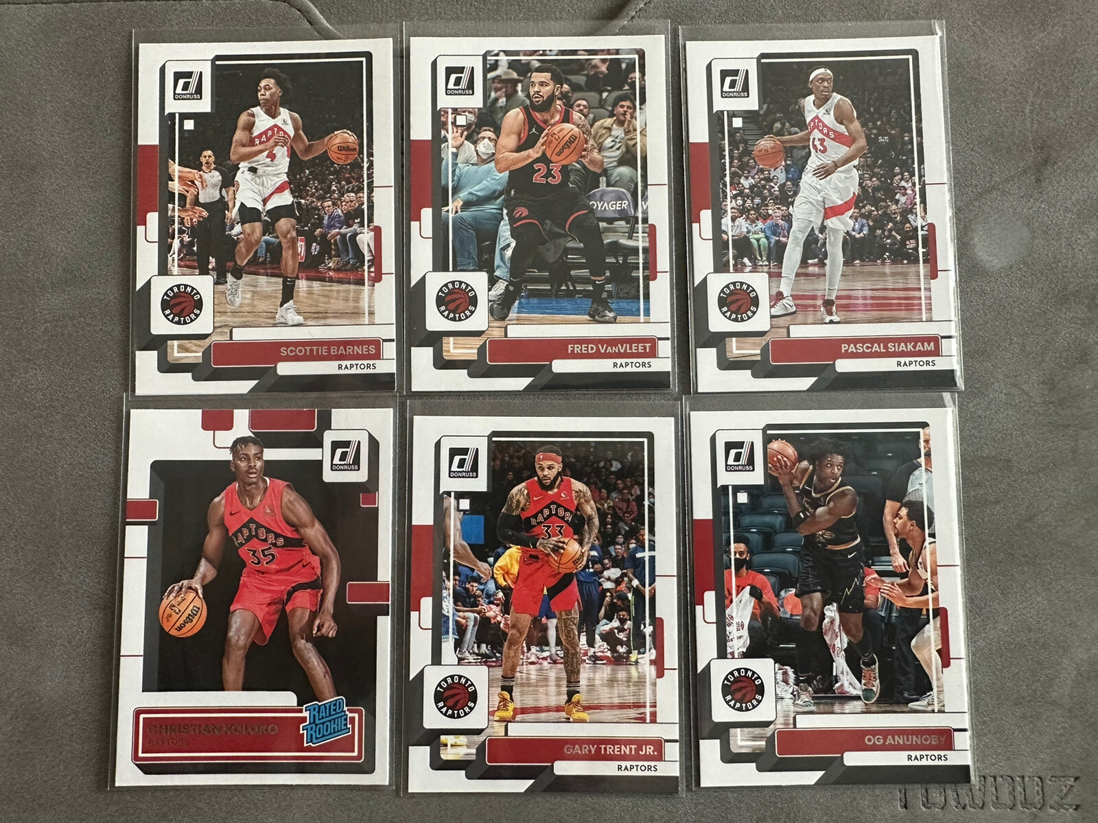 2022-23 Donruss Basketball Toronto Raptors Team Lot of 6 Cards w ...