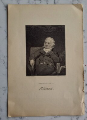 ANTIQUE HENRY FUSELI BOOKPLATE PORTRAIT ENGRAVING PRINT HARLOW ROGERS ...