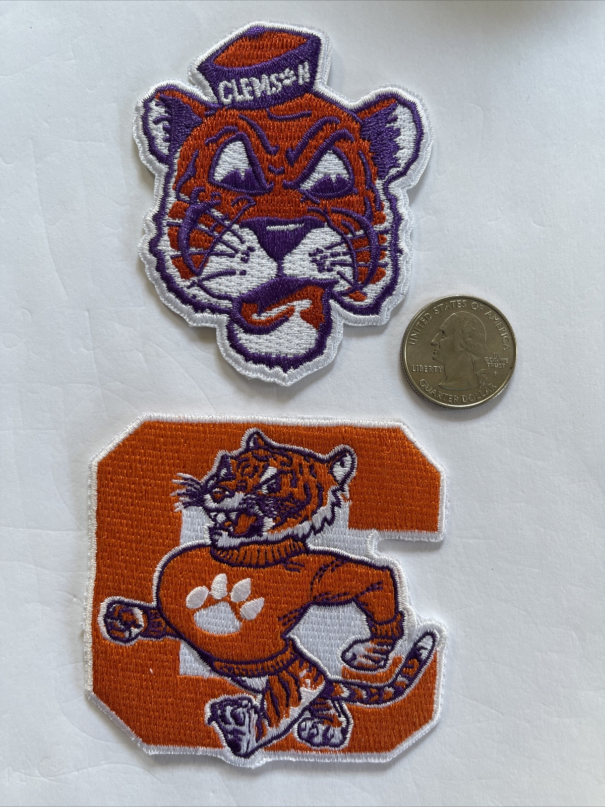 2 CLEMSON U - Clemson Tigers Vintage Embroidered Iron On Patches Patch ...