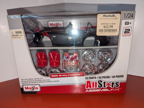Maisto Assembly Line 1965 Shelby Cobra 427 Black Car Kit Model 1:24 New ...