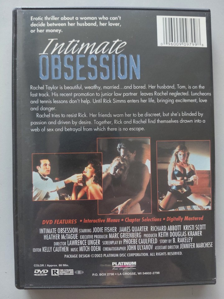 Intimate Obsession (DVD, 1992) Jodie Fisher,Kristi Ducati,Valerie ...