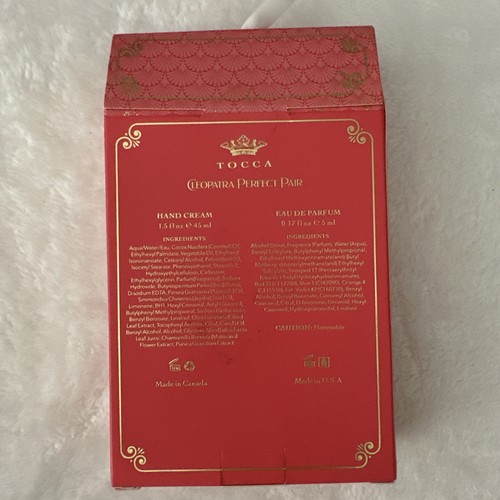 TOCCA Cleopatra Perfect Pairs Gift Set Hand Cream and Parfum Travel Size | eBay