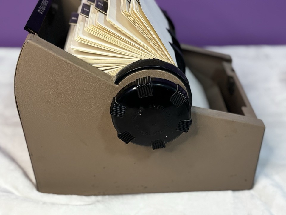 ROLODEX 3500S CARD FILE VINTAGE METAL WITH DIVIDERS & BLANK CARDS | eBay