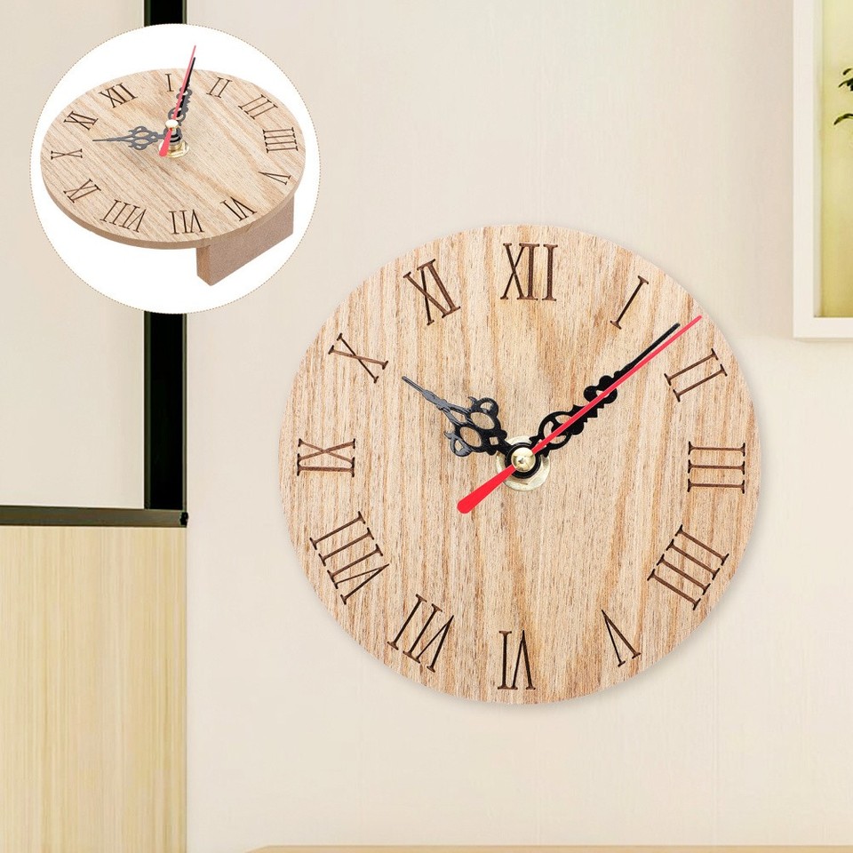 Farmhouse Analog Clock Vintage Industrial Wall Large Outdoor Clocks ...