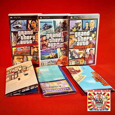 Lot 3 PSP Grand Theft Auto Liberty City Vice Stories China Town Wars w ...