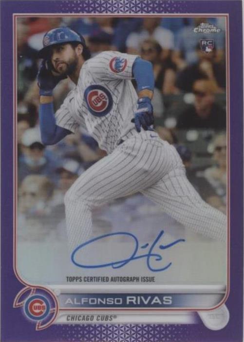 2022 Topps Chrome - Rookie Autographs Alfonso Rivas #RA-AR Purple ...