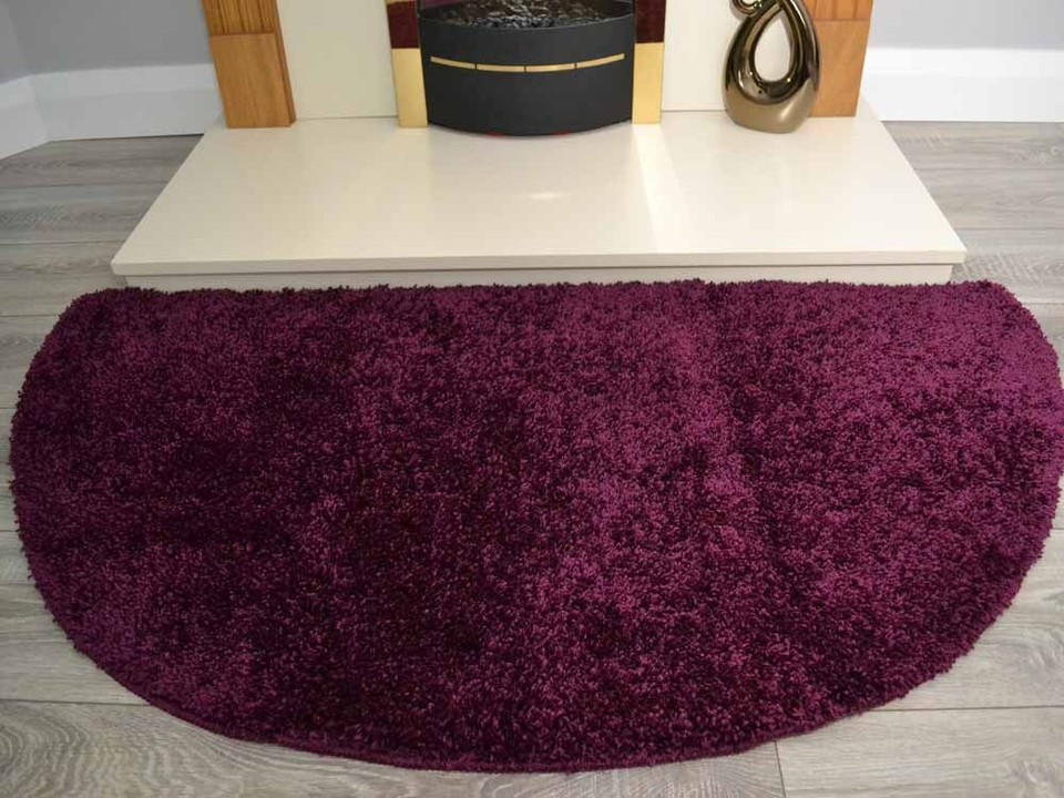 Half Moon Fireside Rug Semi Circle Non Slip Machine Washable Hearth ...