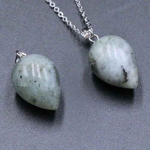 20pcs/lot Mixed Gemstone Stone Pendulum Circular Cone Pendants Necklace | eBay