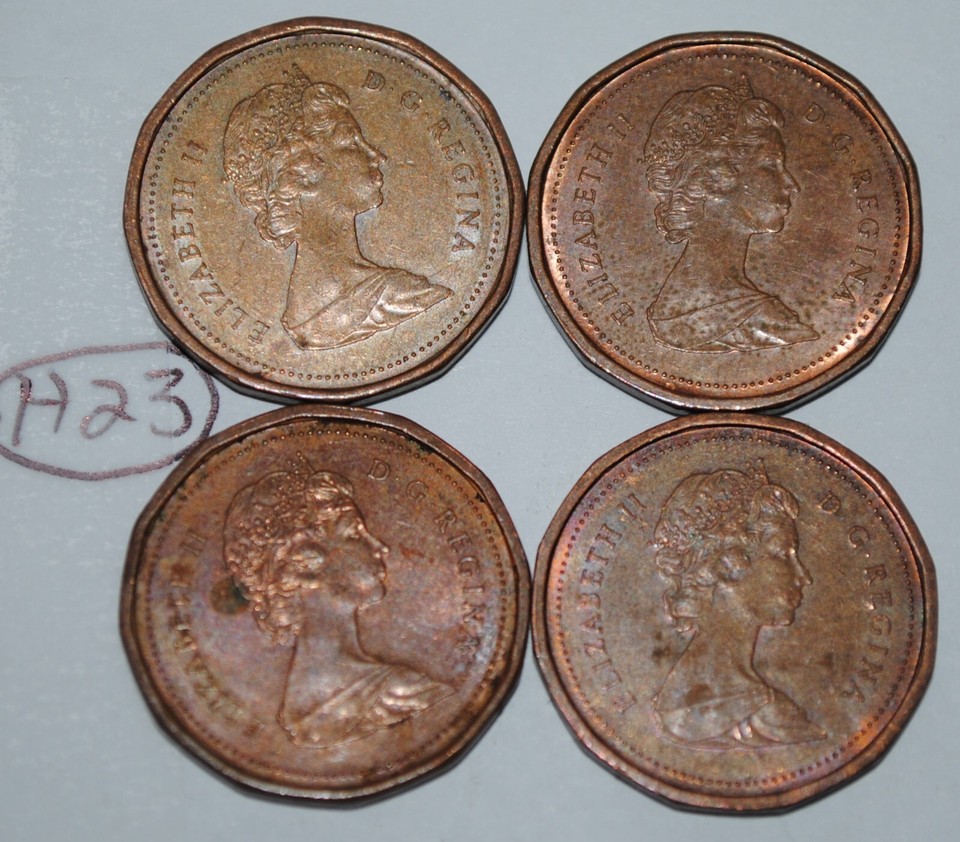 Canada 1985 x 4 1 Cent Copper Canadian Pennies Coins Lot #H23 | eBay
