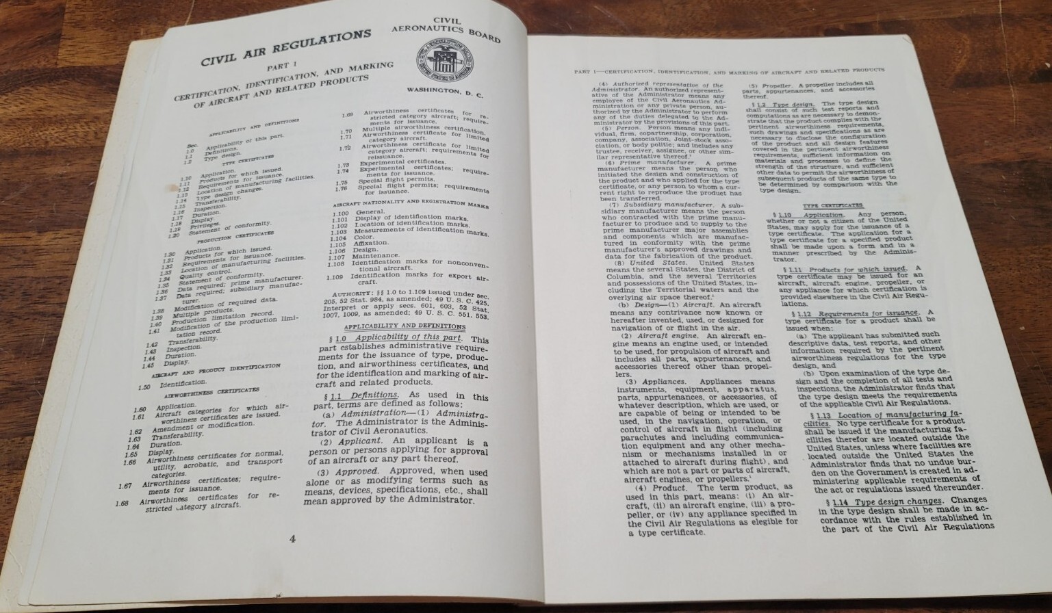 Civil Air Regulations Pilots Reference Guide Book 1955 15th Ed Aero Pub ...