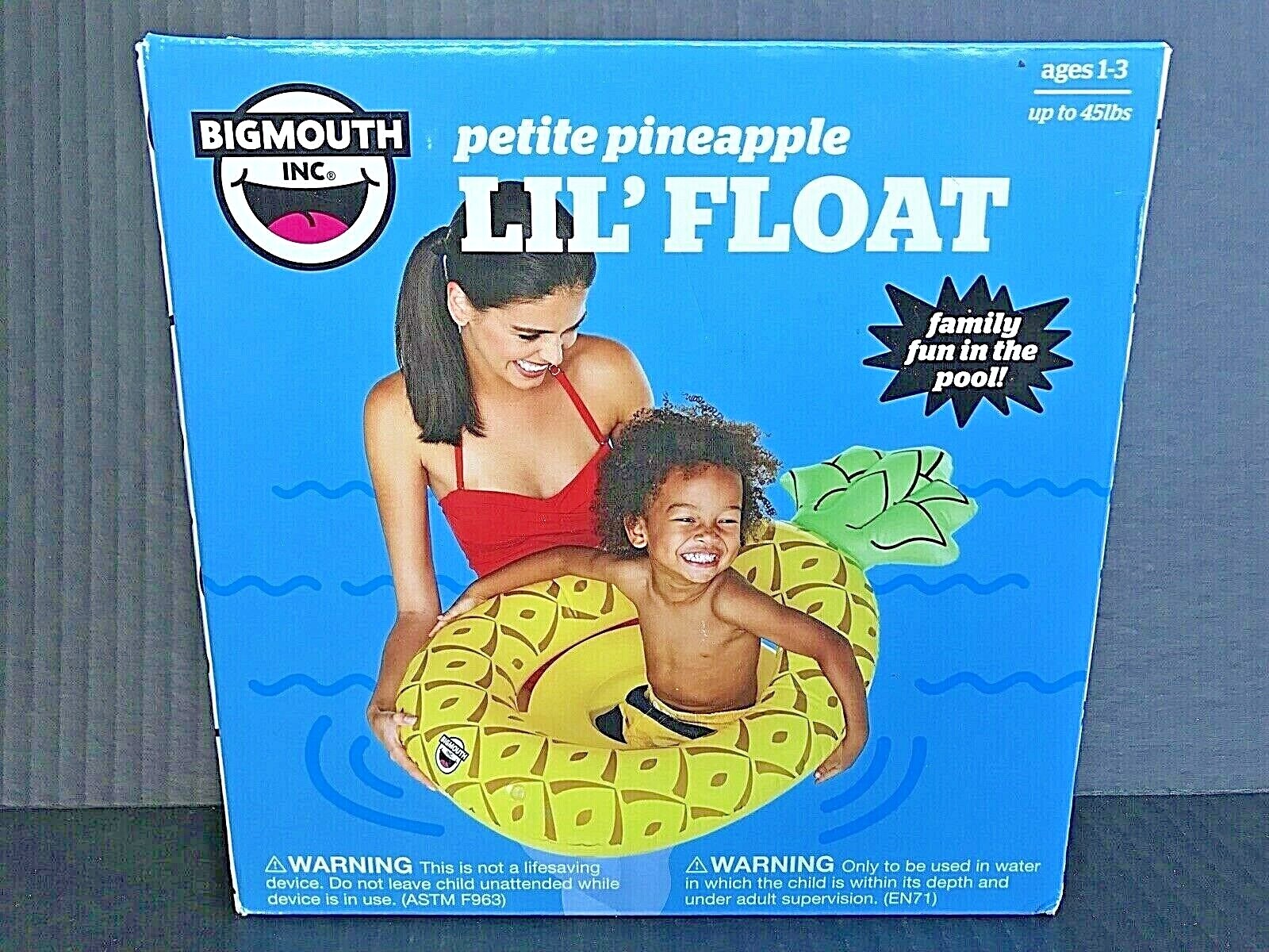Pineapple Swim Ring Pool Float With Leg Holes For Ages 1-3 Up To 45lbs ...
