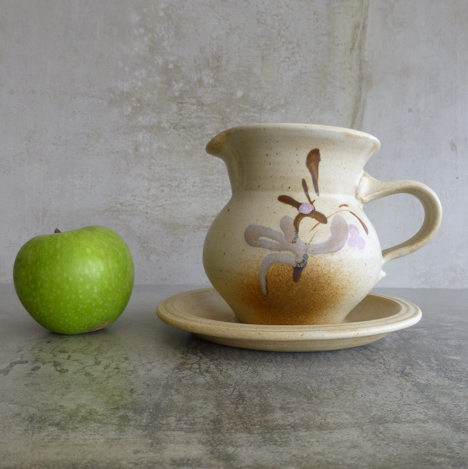 Judy and Ric Pierce One Tree Hill Pottery Jug Saucer 500mls Australian ...