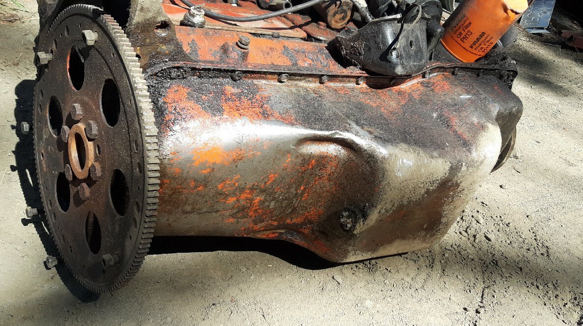 1966 Chevrolet 230 Inline Six Complete Engine Rotates with Compression ...