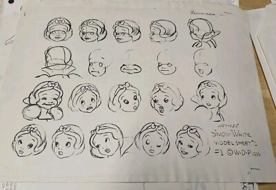 Snow White Original Model Sheet | eBay