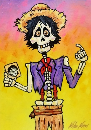 Hector Coco Painting Disney Movie Oil Acrylic Impasto Original Art | eBay