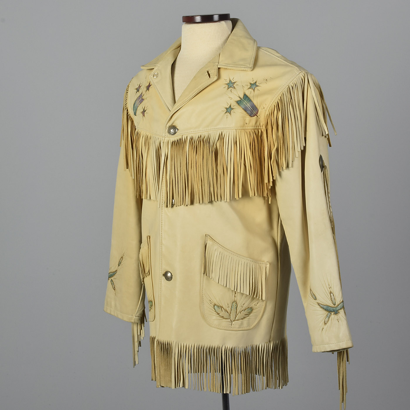 Small One of a Kind Mens Deerskin Leather Jacket Native American Hand ...