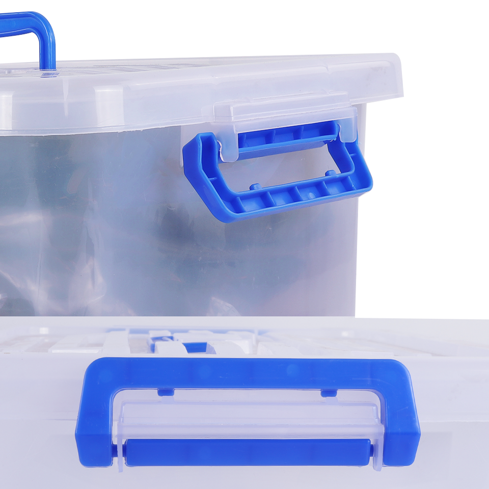 1Pc 35L Large Storage Container Box Big Tub Plastic Transparent Wheeled ...