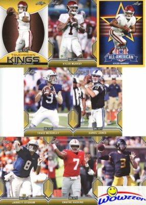 2019 Leaf Draft Football Complete 103 Card GOLD PARALLEL ROOKIE Set ...