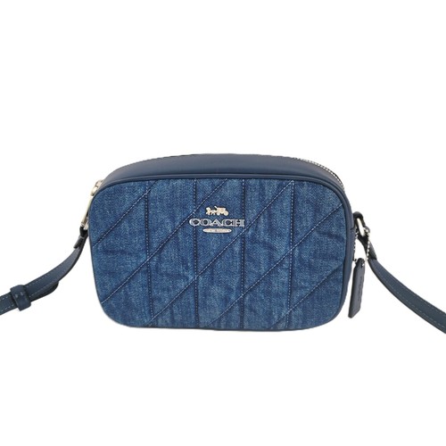 Coach CAP99 Mini Jamie Quilted Denim Camera Bag Crossbody Handbag ...