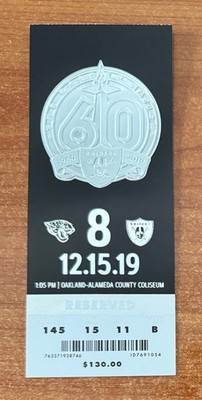 RAIDERS FINAL GAME in OAKLAND 2019 NFL vs JAGUARS FOOTBALL FULL UNUSED ...