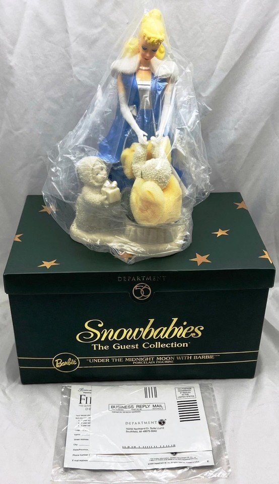 Dept. 56 Snowbabies Guest Collection, Under The Midnight Moon w/Barbie ...
