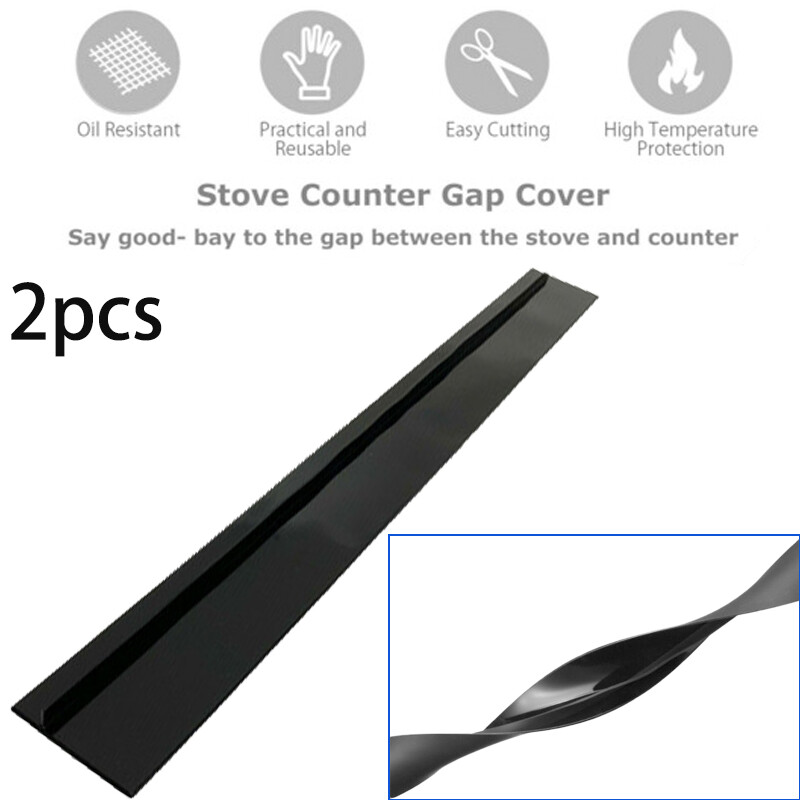 2X Kitchen Silicone Stove Counter Gap Cover Oven Guard Spill Seal Slit ...