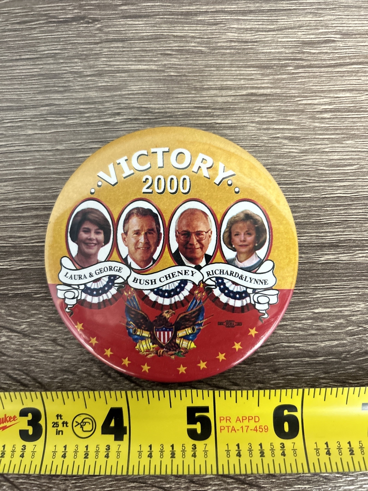 Vintage 2000 Victory Bush & Cheney Presidential Campaign pinback button ...