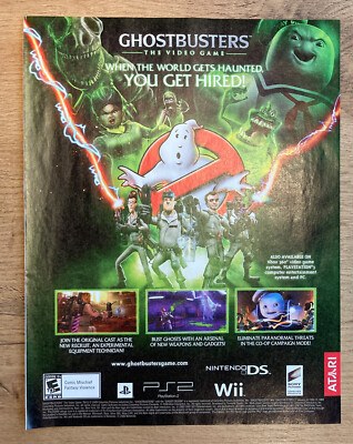 Ghostbusters PS2 Nintendo Wii The Video Game 2009 Print Ad Art Paper ...