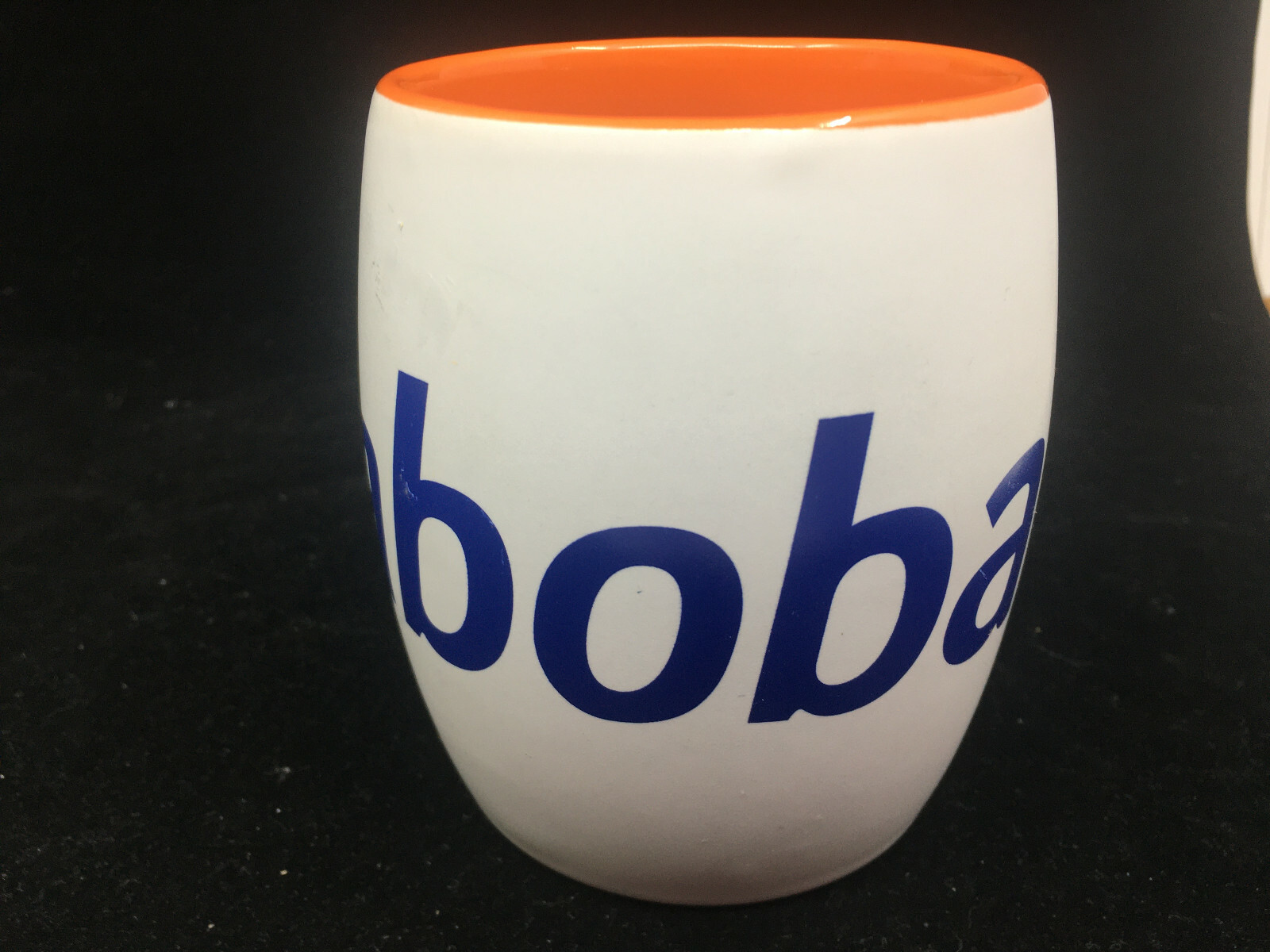 Coffee Mug Cup Rabobank Rabo Bank White Blue Lettering Orange ...