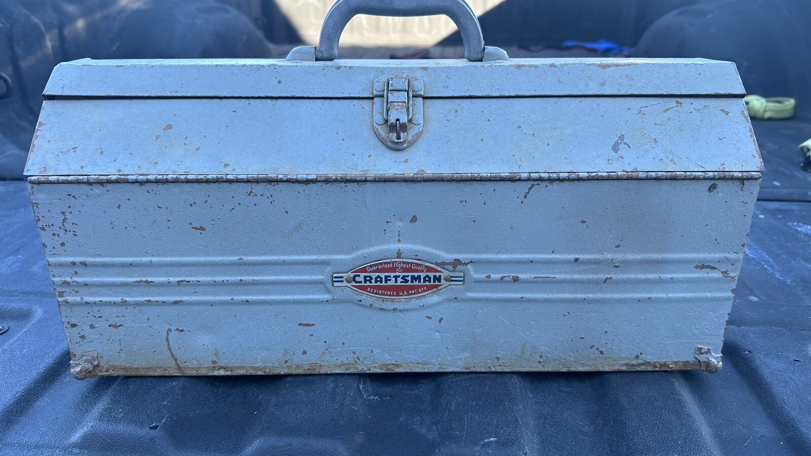 Vintage CRAFTSMAN Mechanics Hip Roof Tool Box Tombstone Coffin With ...
