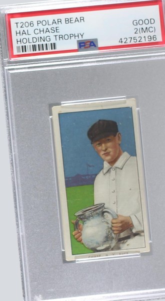1909-11 T206 - Back Portrait, Holding Trophy Hal Chase (RC) for sale ...