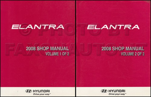 2008 Hyundai Elantra Shop Manual 2 Volume Set OEM Repair Service Books ...