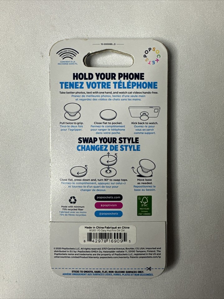 PopSocket PopGrip Collapsible Stand Universal Phone Tablet Holder Daisy ...