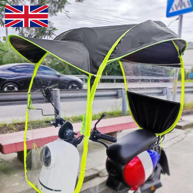 Universal Car Motor Scooter Black Umbrella Mobility Sun Shade Rain ...
