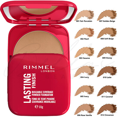 RIMMEL Lasting Finish Buildable Coverage Powder Foundation 10g *CHOOSE ...