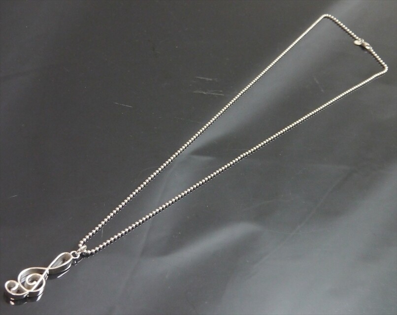 Exquisite Rare Tiffany Musical Score Necklace Clef Silver 925 Long ...