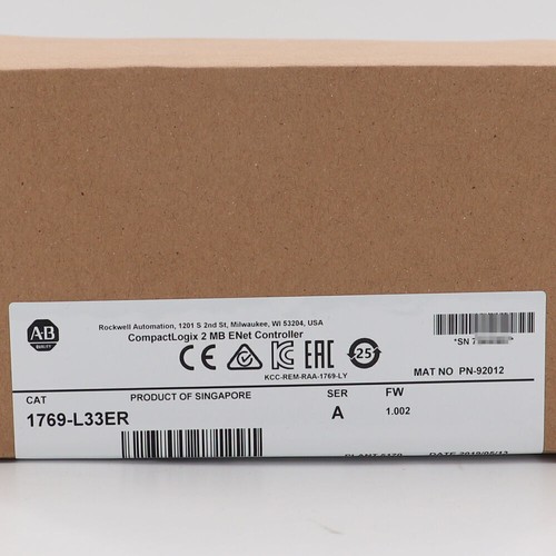 New Sealed Allen-Bradley 1769-L33ER CompactLogix ENet Controller A-B ...