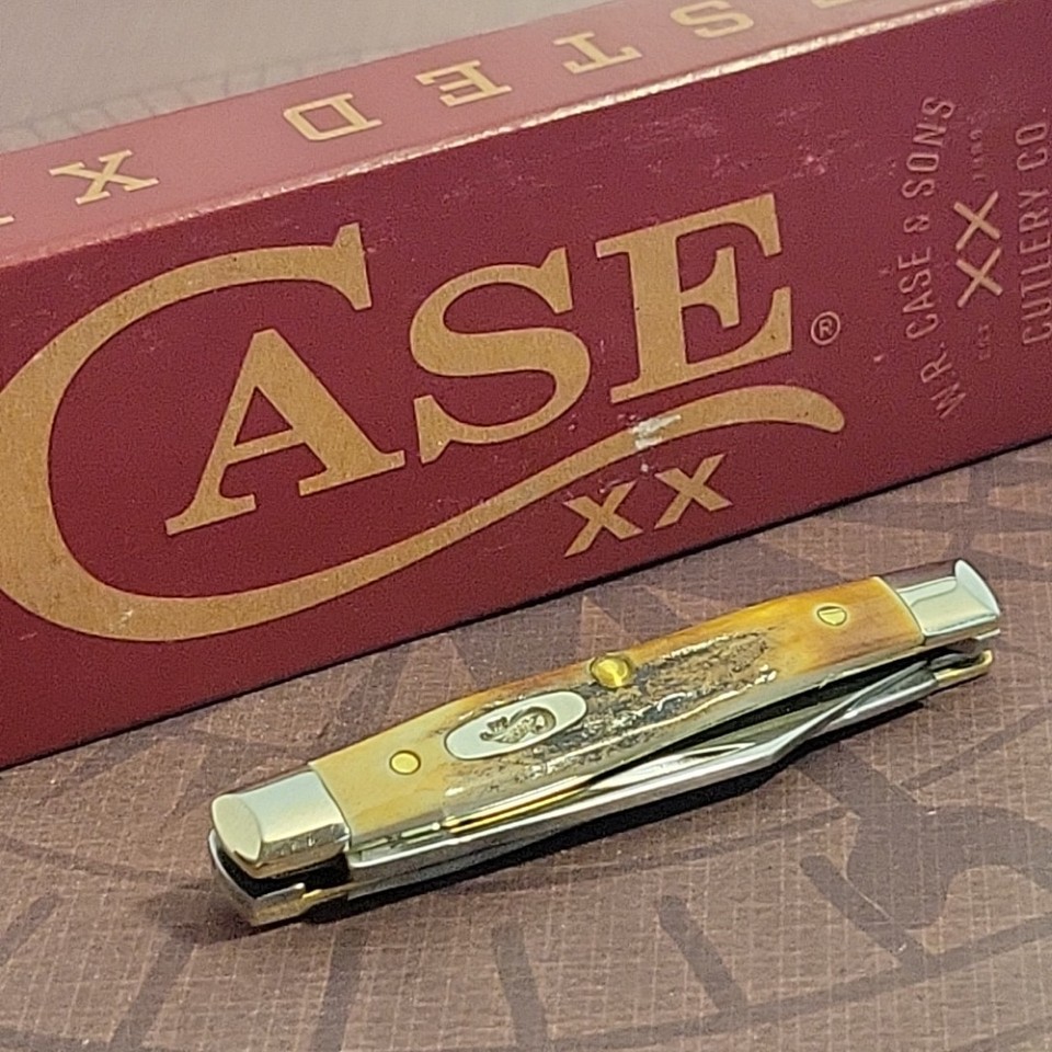 CASE XX Knife Made in USA 5233 SS Small Pen Genuine Stag Handles | eBay