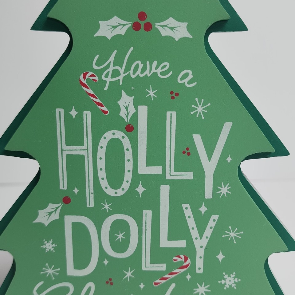 NEW Dolly Parton DG HAVE A HOLLY DOLLY CHRISTMAS Tree Word Block Dollar ...